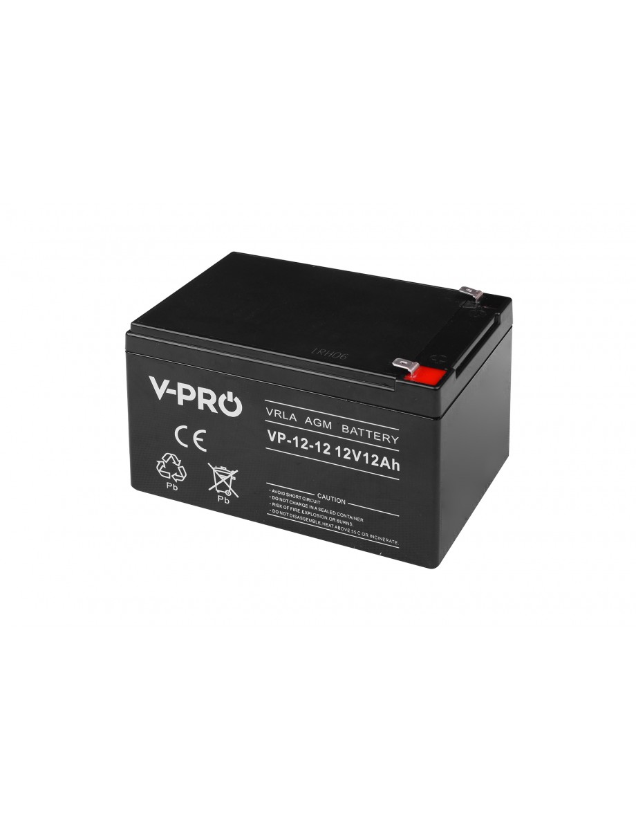 AKUMULATOR AGM VPRO 12V 12 Ah VRLA BEZOBSŁUGOWY | VOLT POLSKA