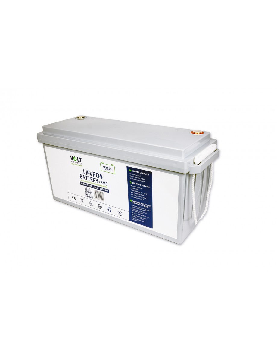 Akumulator LiFePO4 12,8V 150Ah (100A) + BMS Bezobsługowy | VOLT Polska